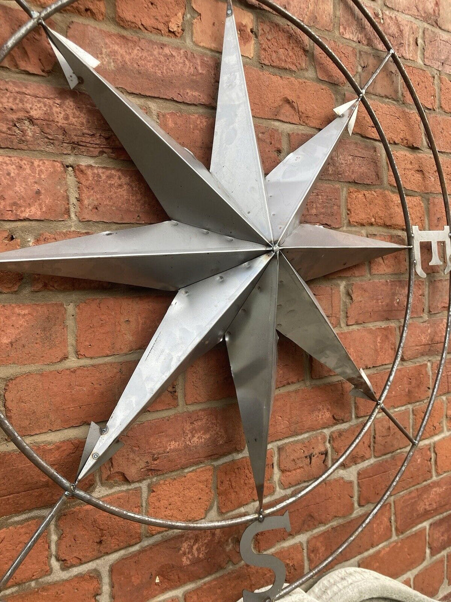 EXTRA LARGE METAL WALL ART COMPASS PLAQUE – Ferney Heyes Garden Products