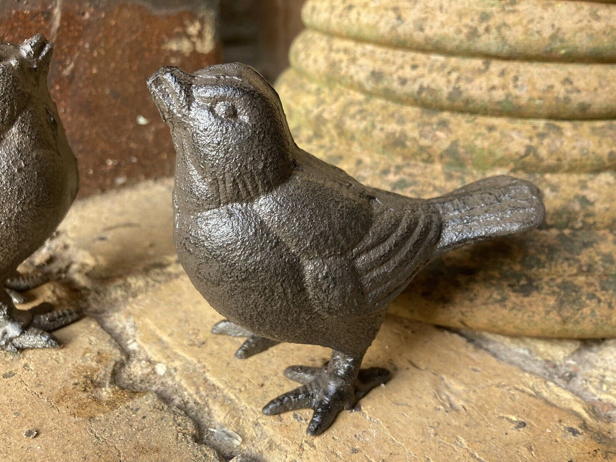 PAIR OF MINI CAST IRON GARDEN SPARROWS BIRD ORNAMENTS – Ferney Heyes ...
