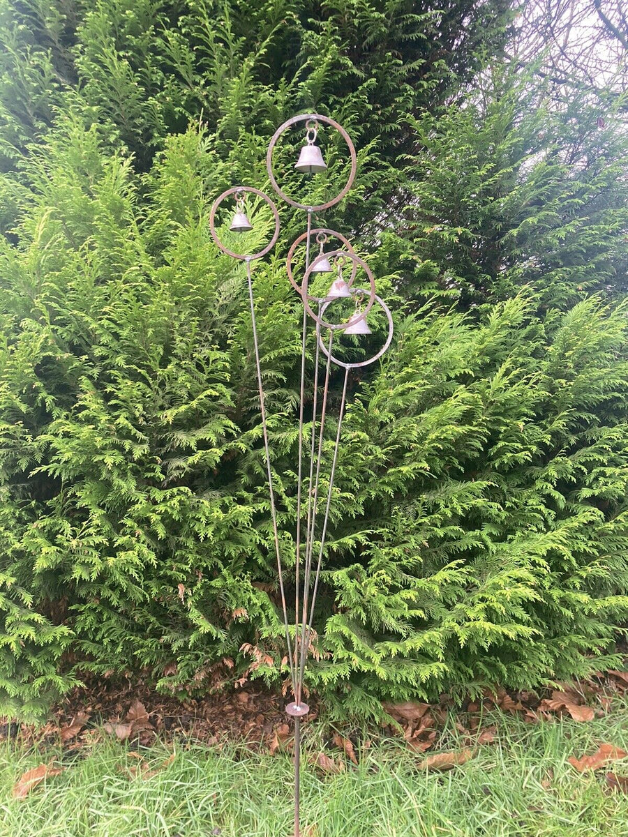 RUSTY METAL JINGLE BELLS GARDEN SPRAY STAKE ORNAMENT – Ferney Heyes ...