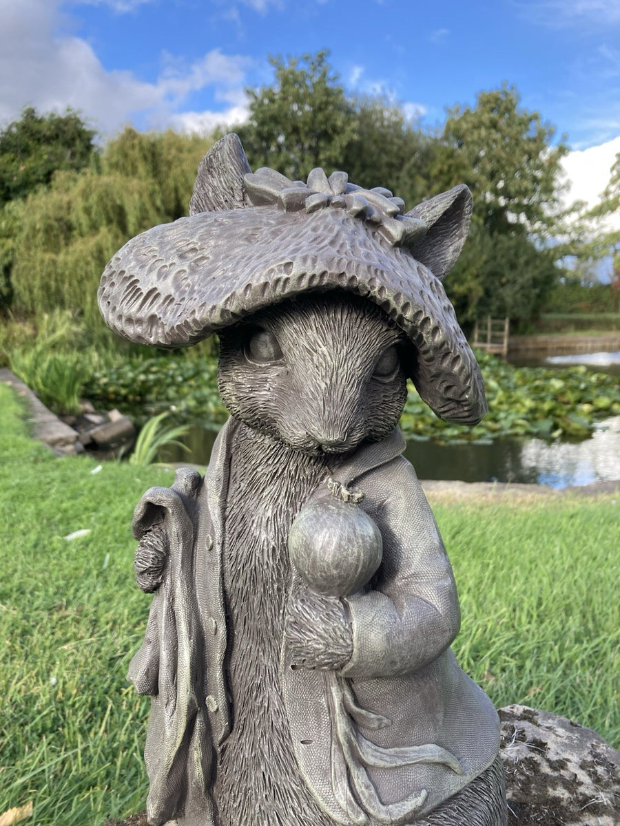 RESIN BENJAMIN BUNNY RABBIT STATUE GARDEN ORNAMENTS BEATRIX POTTER ...