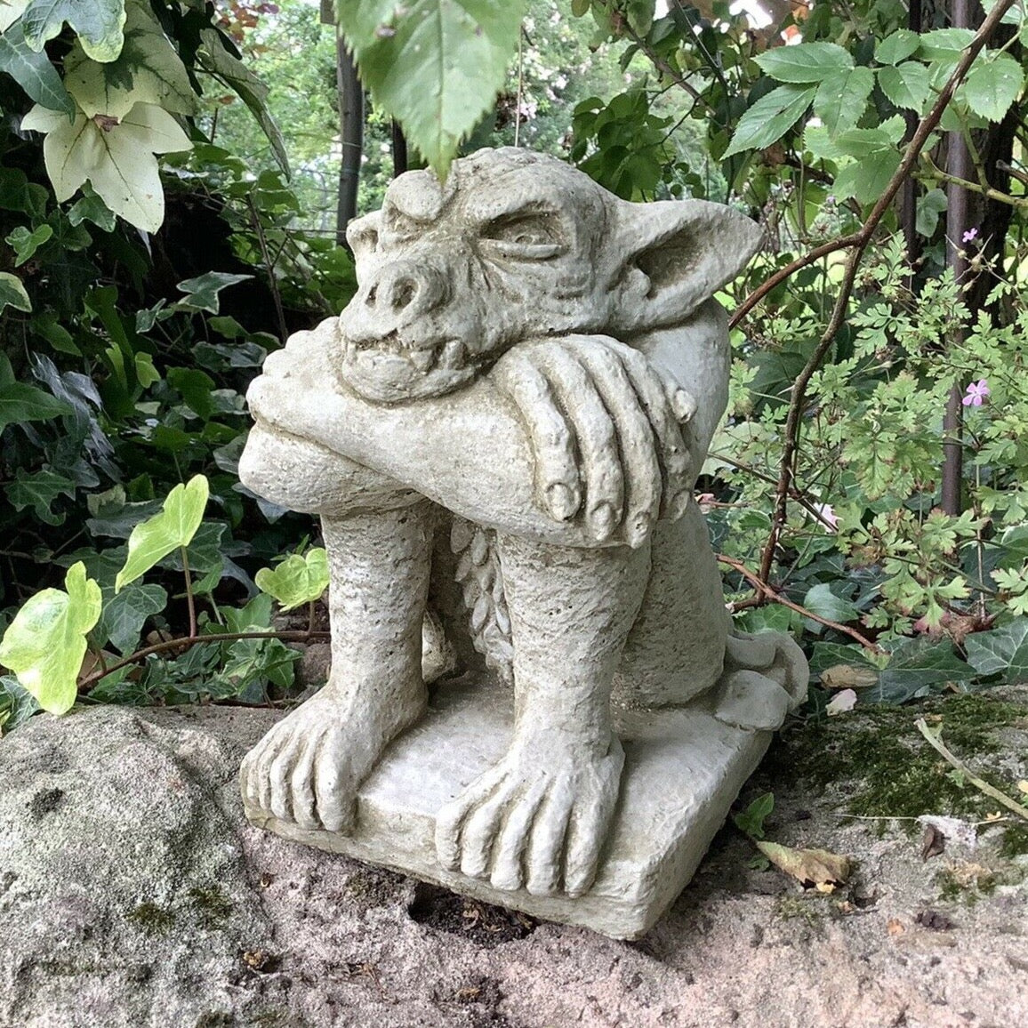 STONE GARDEN GRUMPY GARGOYLE STATUE GOBLIN ORNAMENT – Ferney Heyes ...