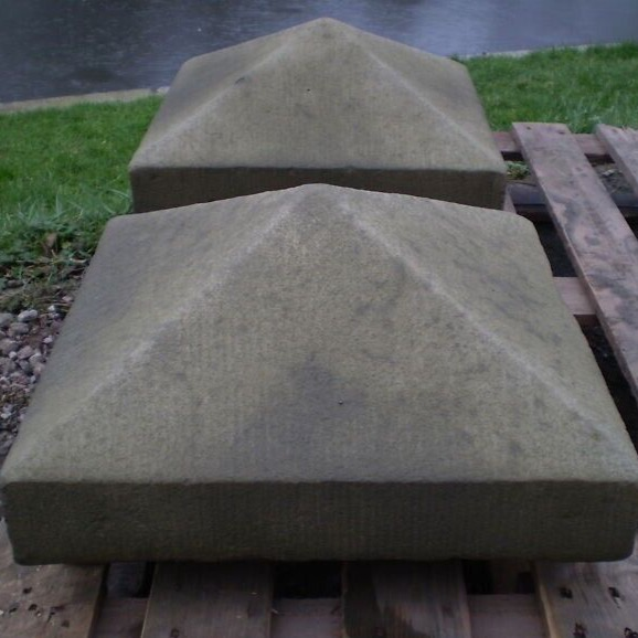 STONE GARDEN PAIR OF PYRAMID PIER CAPS FINIALS COPINGS PILLARS – Ferney ...